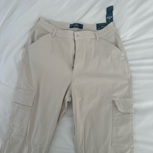 Hollister | Pants & Jumpsuits | Hollister High Rise Dad Cargo Tan Pants ...